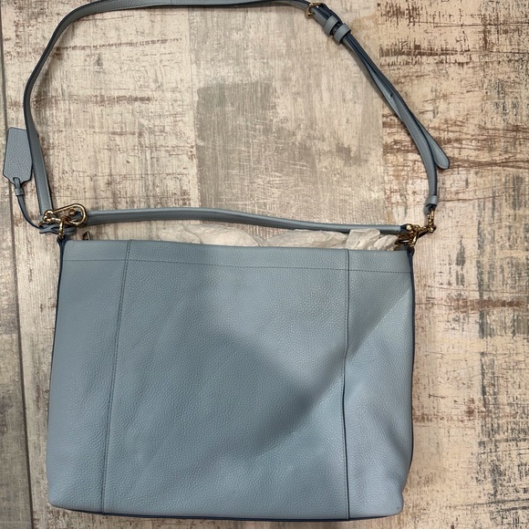 Coach | Bags | Coach Scout Hobo Blue Pebble Leather Bag | Poshmark
